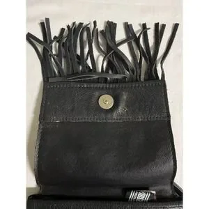Harley-Davidson | Bags | Harley Davidson Black Pebbled Leather Fringe ...